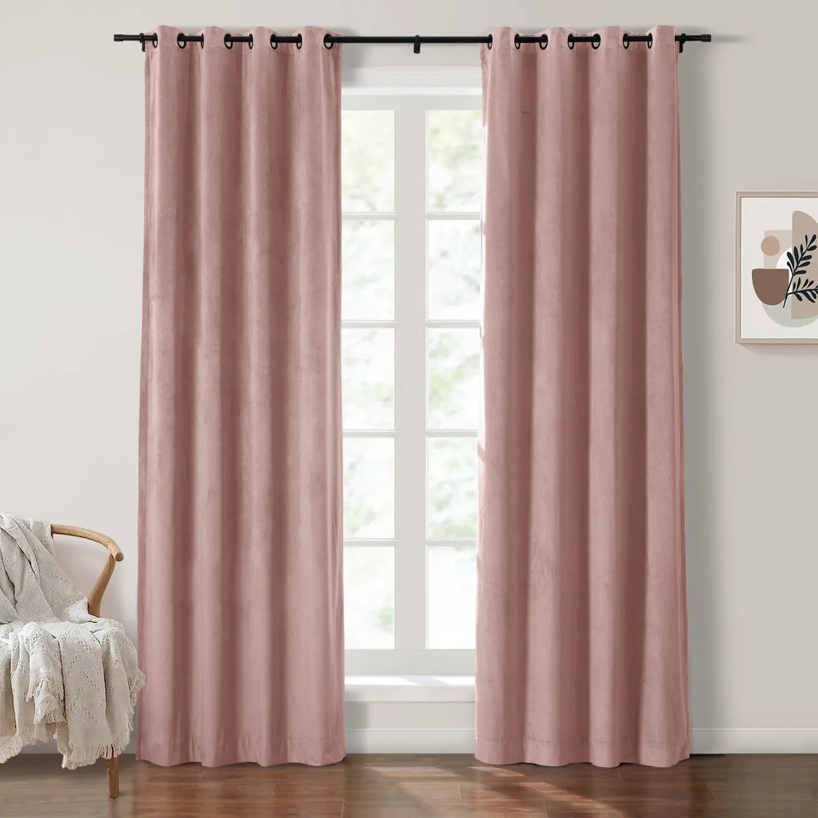 Maillard Insulated Velvet Grommet Curtain | Neutral Curtains