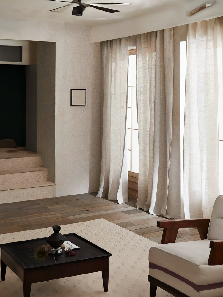 Belgian Flax Linen Curtains & Drapes Pleated – Neutral Curtains