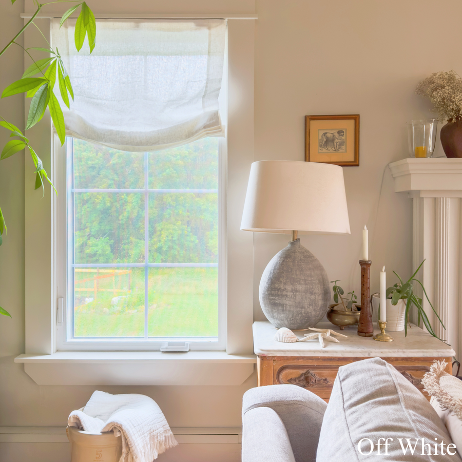 100 Belgian Flax Linen Roman Shades And Blinds